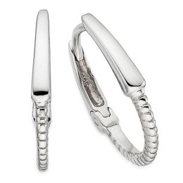 Bruno Banani Paar Creolen »Schmuck, Geschenk, Silbercreolen, « silberfarben 17,2 mm Edler Ohrschmuck von Bruno Banani