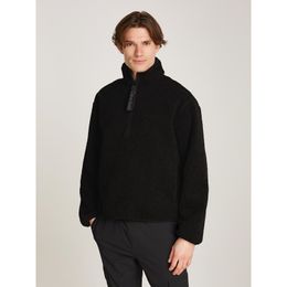 Calvin Klein Jeans Plüschjacke »HALF ZIP SHERPA« mit Logoschriftzug CK Black L L Jacke von von Calvin Klein Jeans Menswear