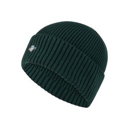 Gant Strickm&uuml;tze &raquo;COTTON BLEND LOGO BEANIE&laquo; Regular fit TARTAN GREEN