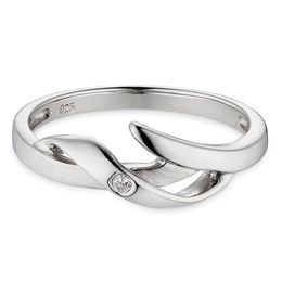 Bruno Banani Silberring »Schmuck, Geschenk, Fingerring geschwungen« mit Zirkonia (synth.) silberfarben-kristallweiß 58 Eleganter Damenring von...