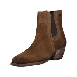 Lazamani Bikerboots &raquo;Stiefelette Veloursleder/Textil&laquo; Tan 36 36 Verschluss: Rei&szlig;verschluss