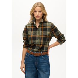 Superdry Karobluse »LUMBERJACK CHECK FLANNEL SHIRT« Black/Green Check XL XL Flanellhemd von Superdry