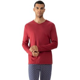 Mey Langarmshirt »Solid Night« T-Shirt aus Interlock-Jersey true red S S V-Ausschnitt