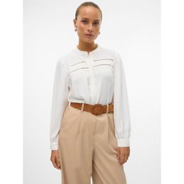 V&eacute;ro Moda Vero Moda Damen Langarmbluse &raquo;VMEMMA LS LACE SHIRT WVN GA NOOS&laquo; wei&szlig; M