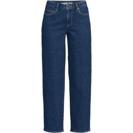 LANDS' END Relaxte Soft Denim Straight Fit 7/8-Jeans, Damen,  Blau, Elasthan/Baumwoll-Mischung, by Lands' End