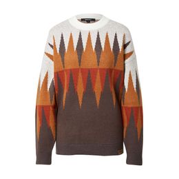 Iriedaily Pullover 'Fady' Damen Gr&ouml;&szlig;e L braun / cognac / rot / wei&szlig;