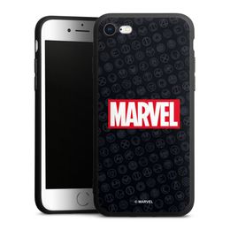 DeinDesign iPhone SE (2020) Handy Premium Silikon H&uuml;lle Handyh&uuml;lle schwarz Case Logo Comic Marvel Silikon Premium Case