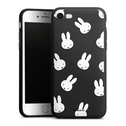 DeinDesign iPhone SE (2020) Handy Premium Silikon H&uuml;lle Handyh&uuml;lle schwarz Case Muster Transparent Miffy Silikon Premium Case