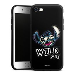 DeinDesign iPhone SE (2020) Handy Premium Silikon H&uuml;lle Handyh&uuml;lle schwarz Case Lilo & Stitch Official Licensed Product Disney Silikon Premium Case