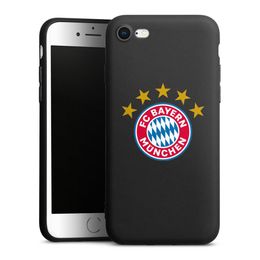 DeinDesign iPhone SE (2020) Handy Premium Silikon H&uuml;lle Handyh&uuml;lle schwarz Case Star Fc Bayern M&uuml;nchen Fcb Silikon Premium Case