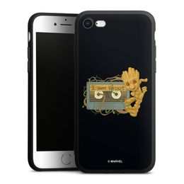 DeinDesign iPhone SE (2020) Handy Premium Silikon H&uuml;lle Handyh&uuml;lle schwarz Case Marvel Groot Guardians Of The Galaxy Silikon Premium Case