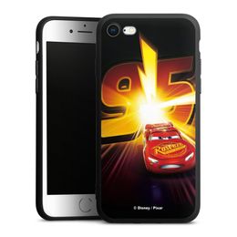 DeinDesign iPhone SE (2020) Handy Premium Silikon H&uuml;lle Handyh&uuml;lle schwarz Case Cars Lightning Mcqueen 95 Official Licensed Product Silikon Premium Case