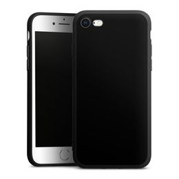 DeinDesign iPhone SE (2020) Handy Premium Silikon H&uuml;lle Handyh&uuml;lle schwarz Case Unicoloured Black Colour Silikon Premium Case