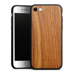 DeinDesign iPhone SE (2020) Handy Premium Silikon H&uuml;lle Handyh&uuml;lle schwarz Case Larch Wooden Look Wood Silikon Premium Case