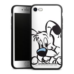 DeinDesign iPhone SE (2020) Handy Premium Silikon H&uuml;lle Handyh&uuml;lle schwarz Case Official Licensed Product Comic Idefix Silikon Premium Case