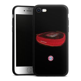 DeinDesign iPhone SE (2020) Handy Premium Silikon H&uuml;lle Handyh&uuml;lle schwarz Case Fcb Official Licensed Product Fc Bayern M&uuml;nchen Stadium Silikon Premium Case