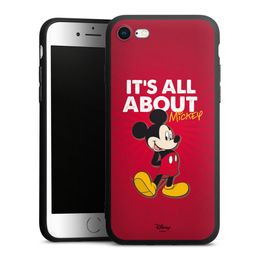 DeinDesign iPhone SE (2020) Handy Premium Silikon H&uuml;lle Handyh&uuml;lle schwarz Case Official Licensed Product Disney Mouse Silikon Premium Case