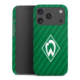 DeinDesign iPhone 17 Pro Handy Premium Case Smartphone Handyh&uuml;lle Schutzh&uuml;lle matt Carbon Official Licensed Product Sv Werder Bremen Premium Case