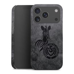 DeinDesign iPhone 17 Pro Handy Premium Case Smartphone Handyh&uuml;lle Schutzh&uuml;lle matt Official Licensed Product Msv Duisburg Zebra Premium Case