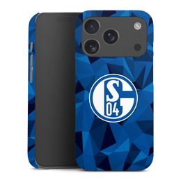 DeinDesign iPhone 17 Pro Handy Premium Case Smartphone Handyh&uuml;lle Schutzh&uuml;lle matt Camouflage Fc Schalke 04 Muster Premium Case
