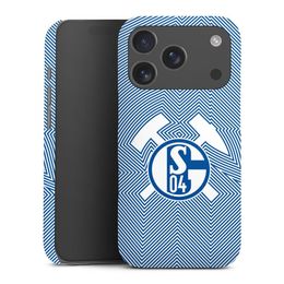 DeinDesign iPhone 17 Pro Handy Premium Case Smartphone Handyh&uuml;lle Schutzh&uuml;lle matt Bundesliga Stripes Fc Schalke 04 Premium Case