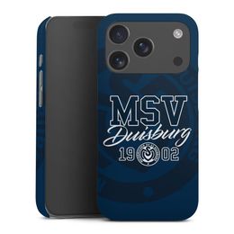 DeinDesign iPhone 17 Pro Handy Premium Case Smartphone Handyh&uuml;lle Schutzh&uuml;lle matt Soccer Merchandise Msv Duisburg Premium Case