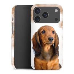 DeinDesign iPhone 17 Pro Handy Premium Case Smartphone Handyh&uuml;lle Schutzh&uuml;lle matt Pet Dachshund Dog Premium Case
