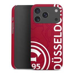 DeinDesign iPhone 17 Pro Handy Premium Case Smartphone Handyh&uuml;lle Schutzh&uuml;lle matt Lettering F95 Fortuna D&uuml;sseldorf Premium Case