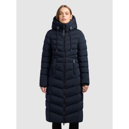 Steppmantel Khujo "INGRAM5", Damen, Gr. L (40), port blau, Steppware, Obermaterial: 100% Polyester. Futter: 100% Nylon. Wattierung: 100% Polyester, unifarben, wadenlang, elastischer Bund, Mäntel, Topseller