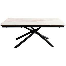 Esstisch Home Affaire "Pietra", weiß, schw, schwarz, weiß, B:180cm H:77cm T:90cm, Tische