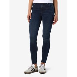 Skinny-fit-Jeans Noisy may "NMSENDIE HW AUTHENTIC SKINY AZ445DB NOOS", Damen, Gr. 28, Länge 30, blau (dunkelblau denim), Denim/Jeans, Obermaterial: 98% Baumwolle, 2% Elasthan, unifarben, skinny fit, Jeans