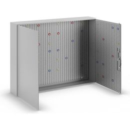 eurokraft basic Schlüsselschrank, lichtgrau RAL 7035, HxBxT 550 x 730 x 130 mm, für 190 Haken