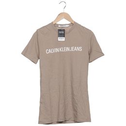 Calvin Klein Jeans T-Shirt Damen Gr&ouml;&szlig;e L Second Hand beige