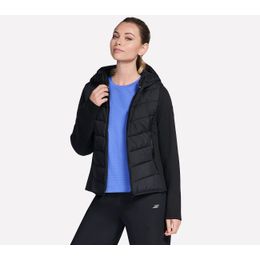 Funktionsjacke Skechers "Skechers PERFORMANCE ELITE HOODED JACKET", Damen, Gr. L, schwarz, Obermaterial: 100% Polyester, Jacken