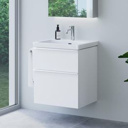 evineo ineo4 Unterschrank B: 58 cm, 2 Auszüge, mit Griff, für Villeroy & Boch Avento & Subway 3.0 Waschtisch,, BE0808WM,
