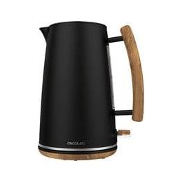 Cecotec ThermoSense 400 Black Woody Electric Kettle, Wasserkocher schwarz/holz, 3.000 Watt, 1,7 Liter