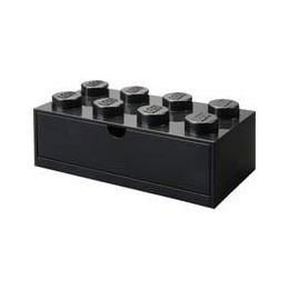 LEGO Schreibtischschublade 8 , Aufbewahrungsbox schwarz, Noppen