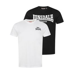 Lonsdale Shirt 'Yarnbrook' male Black, White size 3XL