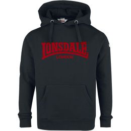 Lonsdale London Hooded One Tone Kapuzenpullover schwarz in M 117031-1000 black