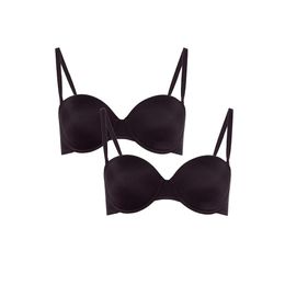 Bee Dees Beedees Bra 'T-Shirt BH Stepy Soft WDP (2-er Pack)' female Black size 70