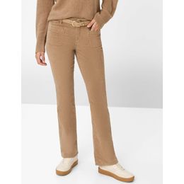 5-Pocket-Hose Brax "Style SHAKIRA", Damen, Gr. 44L88, Langgr&ouml;&szlig;en, braun, Web, 98% Baumwolle, 2% Elasthan, Hosen 5-Pocket-Hose