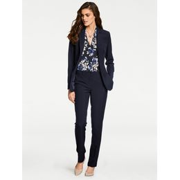 Hosenanzug Heine, Damen, Gr. 36, blau (marine), 77% Polyester, 20% Viskose, 3% Elasthan, Anzüge, Topseller