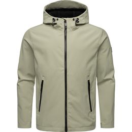 Softshelljacke Ragwear "Shellwie Warm", Herren, Gr. XL (54), grün (helloliv), Obermaterial: 92% Polyester, 8% Elasthan, Innenfutter: 100% Polyester, gerade hüftbedeckend, hoch geschlossener Ausschnitt, Ärmel ohne Ärmelschlitz elastischer Bund, Jacken, wasserdichte Herren Übergangsjacke mit großer Kapuze