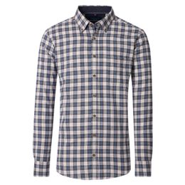 Langarmhemd Casamoda "Casamoda Freizeithemd kariert", Herren, Gr. 3XL, Normalgrößen, blau, 100% Baumwolle, kariert, comfort fit, Hemden