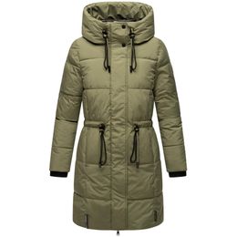 Steppmantel Navahoo "Zuckertatze XIV", Damen, Gr. XL (42), grün (olivgrün), Oberstoff: 100% Polyester, Futter: 100% Polyester, Wattierung: 100% Polyester, Ärmelfutter: 100% Polyester, tailliert ca. Mitte Oberschenkel, hoch geschlossener Ausschnitt, Ärmel ohne Ärmelschlitz Rippstrickbündchen, Mäntel, Stylischer Winterparka mit verstellbarer Kapuze