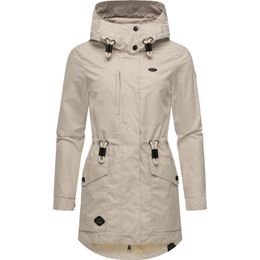 Parka Ragwear "Alysa", Damen, Gr. L (40), weiß (bone), Obermaterial: 100% Polyester, Innenfutter: 100% Polyester, tailliert Po-bedeckend, hoch geschlossener Ausschnitt, Ärmel ohne Ärmelschlitz normaler Saum, Jacken, stylische Damen Übergangsjacke mit Taillenzugband, Topseller