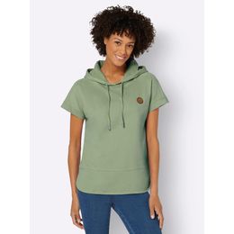 Kapuzensweatshirt Casual Looks, Damen, Gr. 40, gr&uuml;n (eucalyptus), 50% Baumwolle, 50% Polyester, unifarben, Sweatshirts