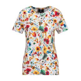 19V69 Italia T-Shirt 'Bella Flower' Damen Gr&ouml;&szlig;e XXL orange / blutrot / schwarz / wei&szlig;