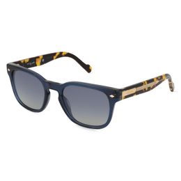 Vogue 0VO5571S | Herren-Sonnenbrille | Fassung: Vollrand, Quadratisch, Acetat, Blau Transparent | Glasfarbe: Grau Verlaufend