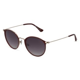 Mexx Eyes 6441 | Damen-Sonnenbrille | Fassung: Vollrand, Panto, Metall, Rot Gl&auml;nzend | Glasfarbe: Grau